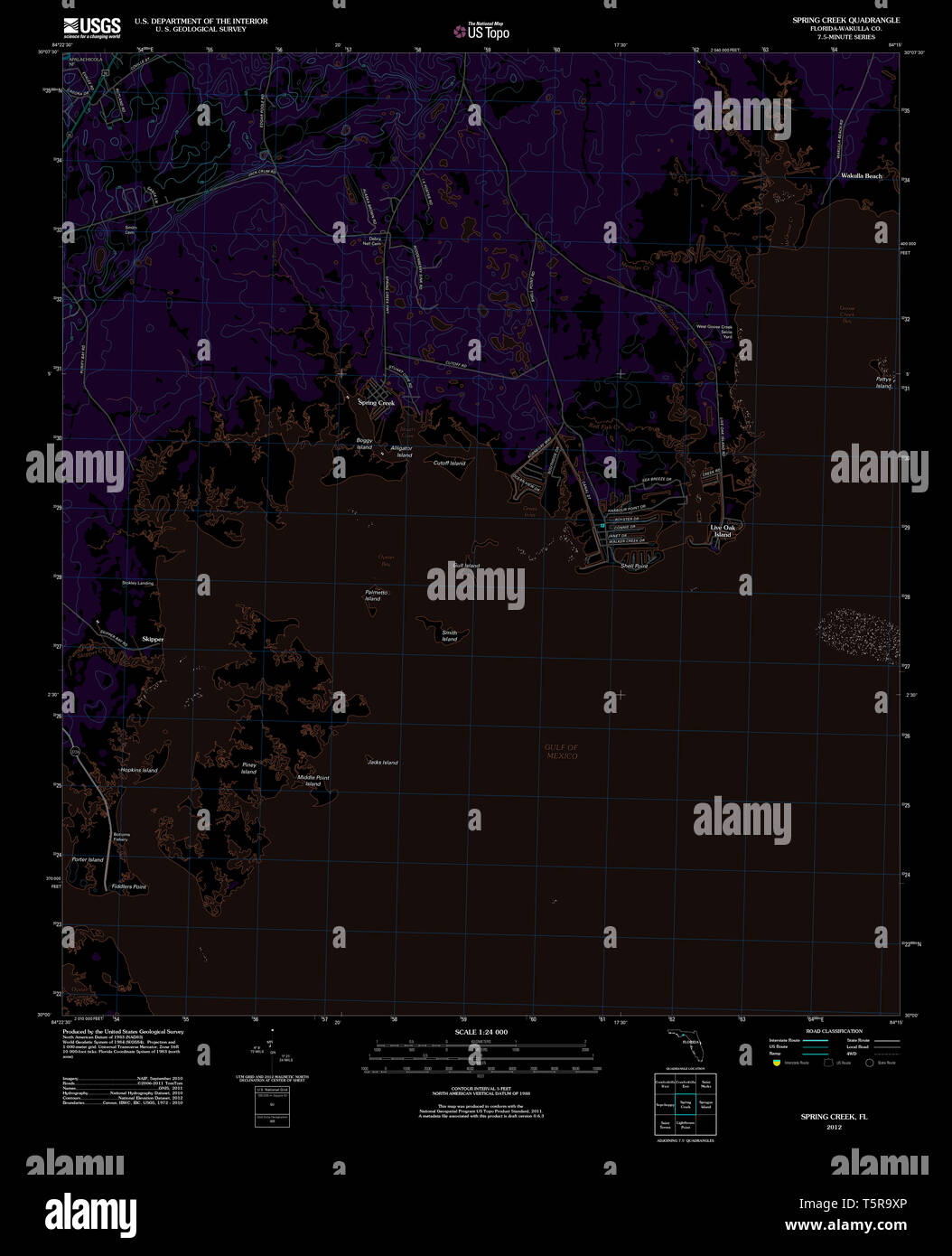 Map of spring creek hi-res stock photography and images - Alamy