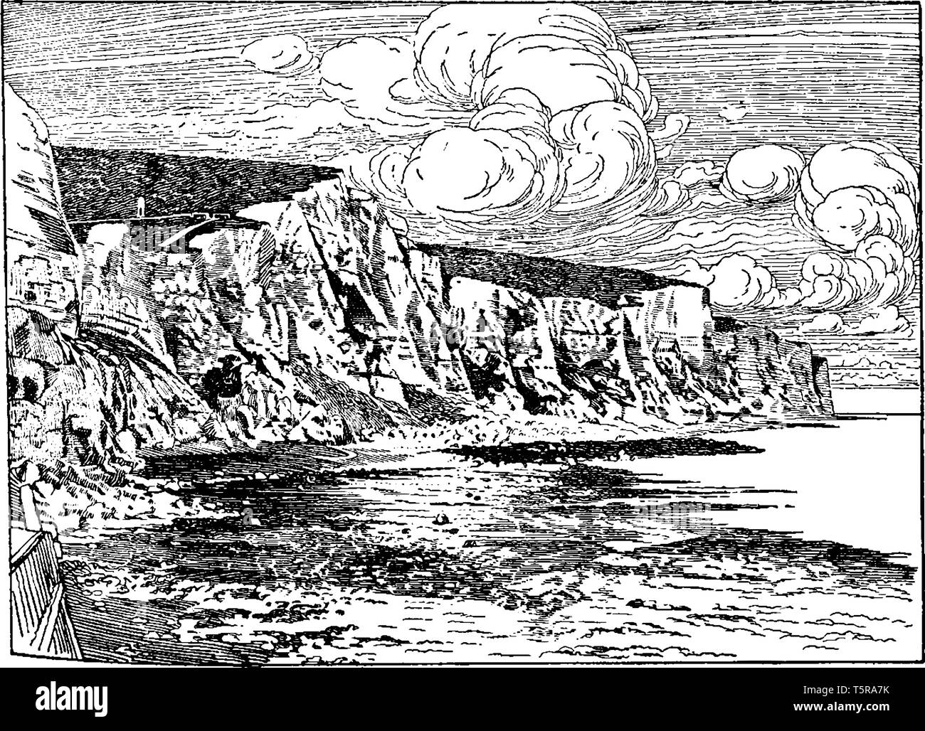 Dover cliffs illustration Stock Vector Images - Alamy