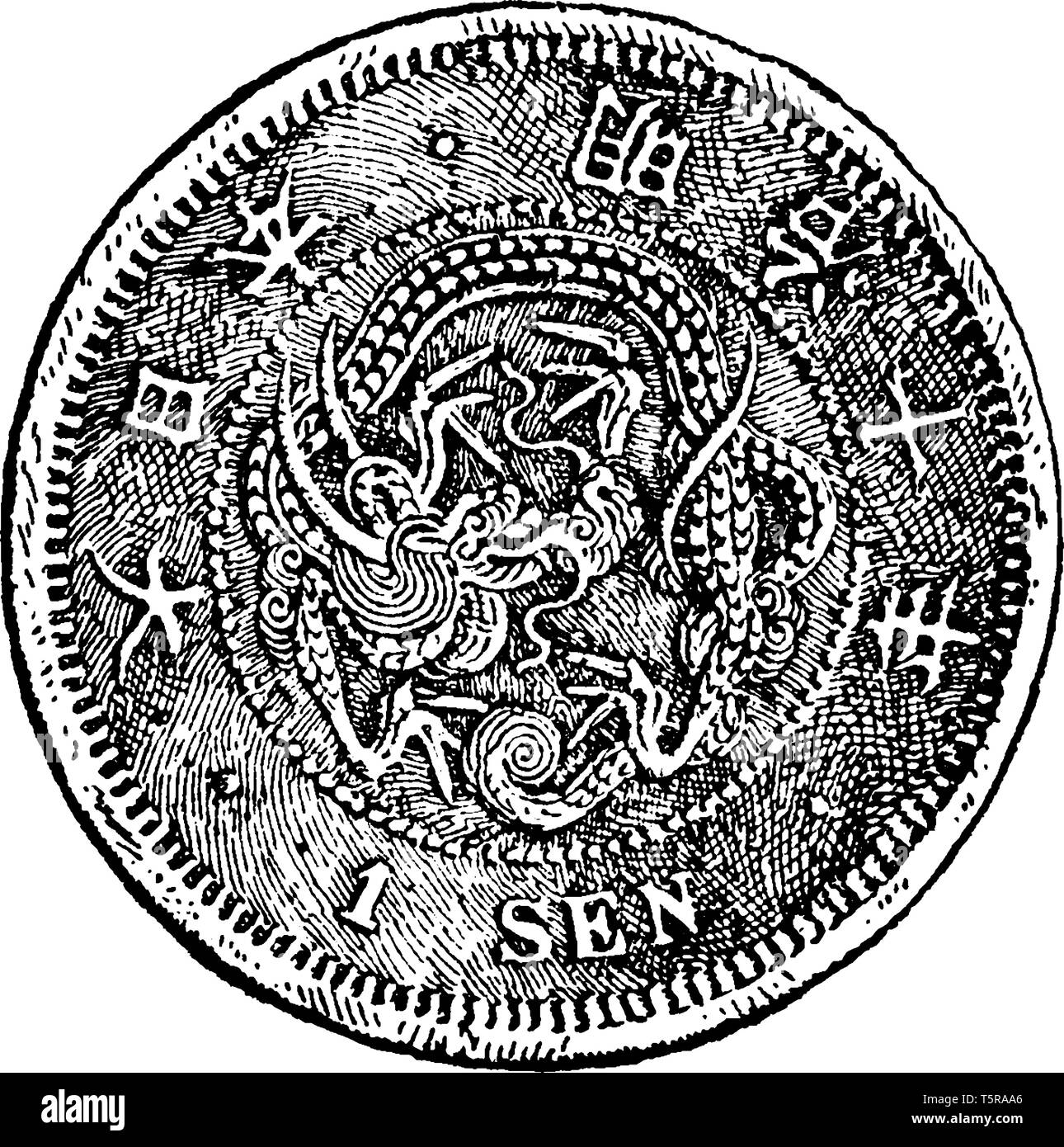 Sen which is the obverse side of the Japanese seen one hundredth of a ...