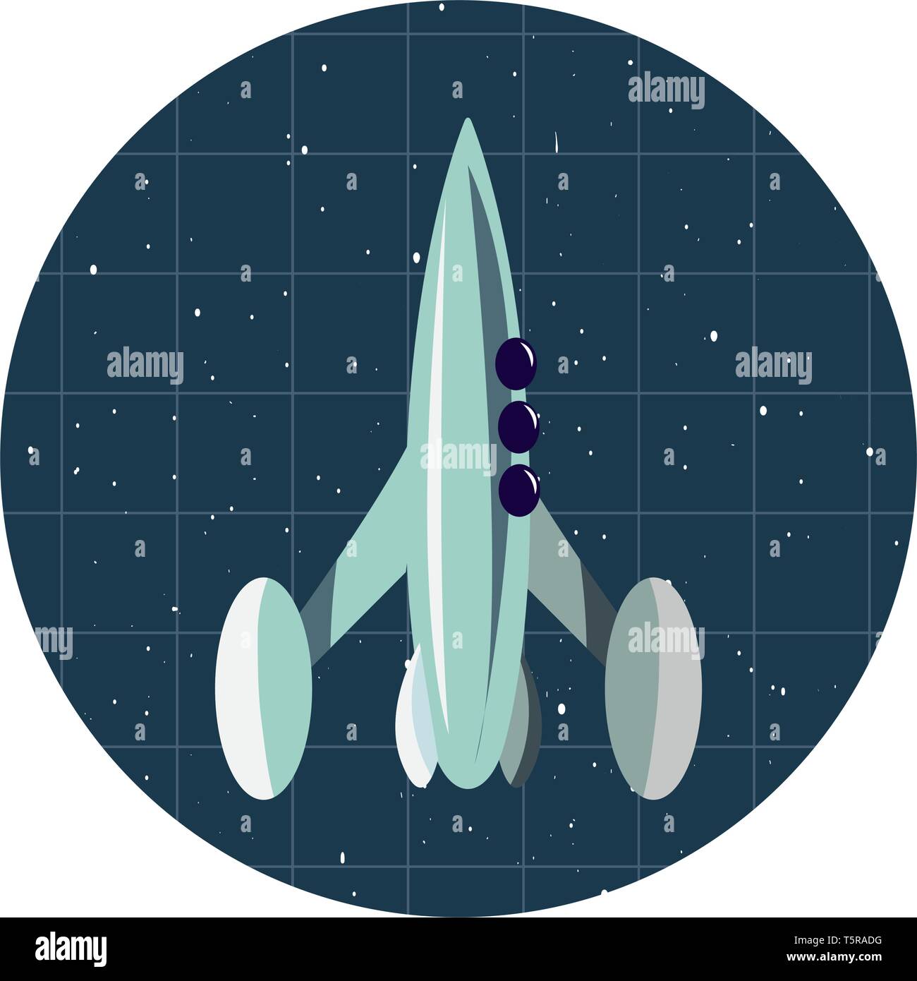 rocket ship flying through space vector illustration Stock Vector Image ...