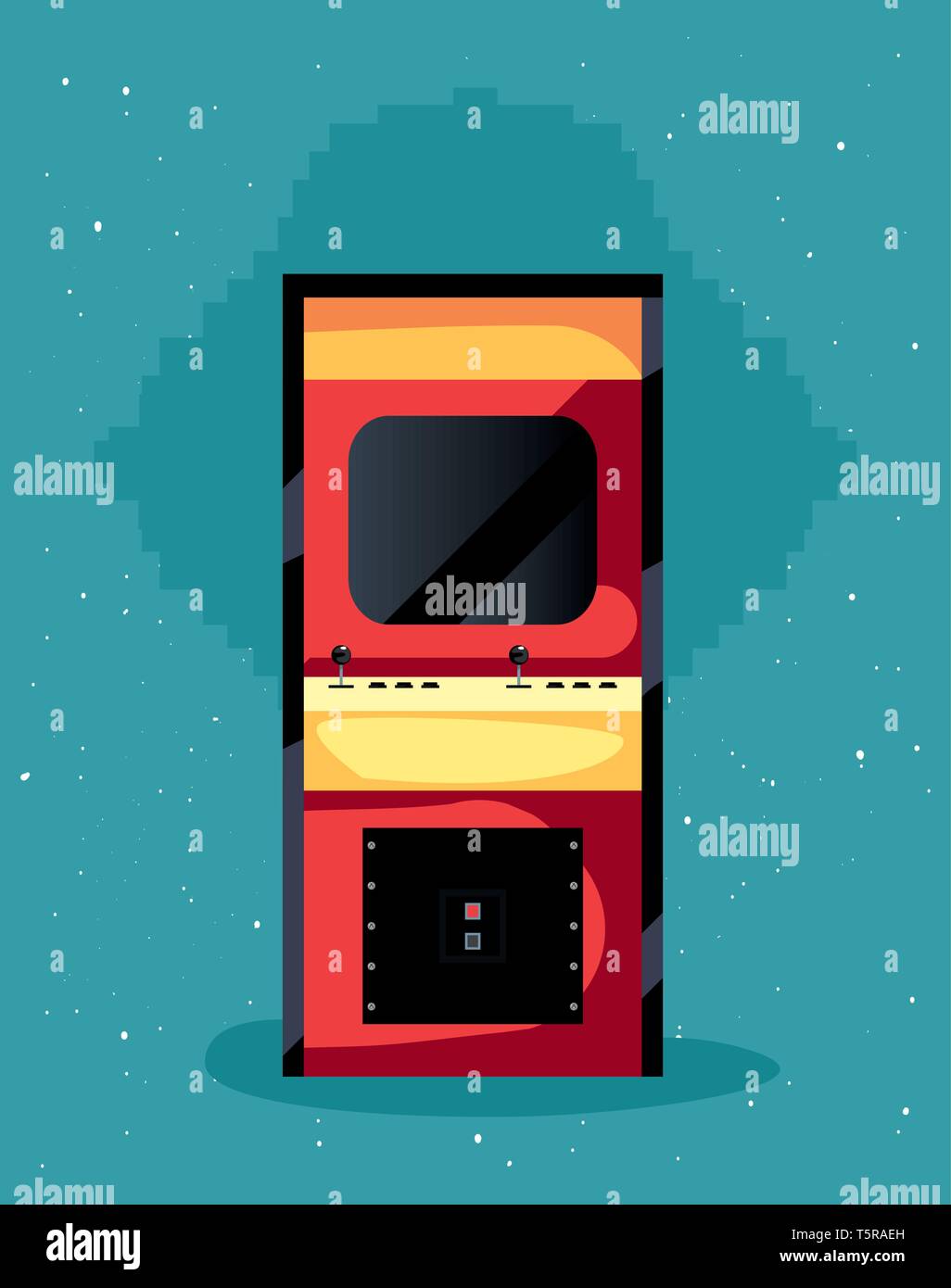 arcade machine video game retro vector illustration design Stock Vector ...