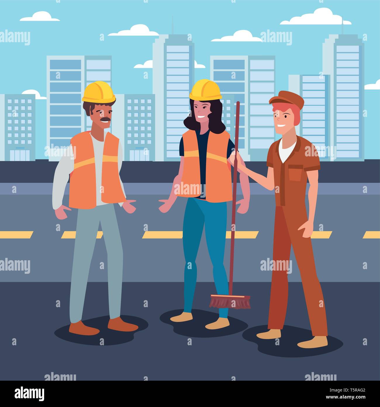 people workers labour day vector illustration design Stock Vector Image ...