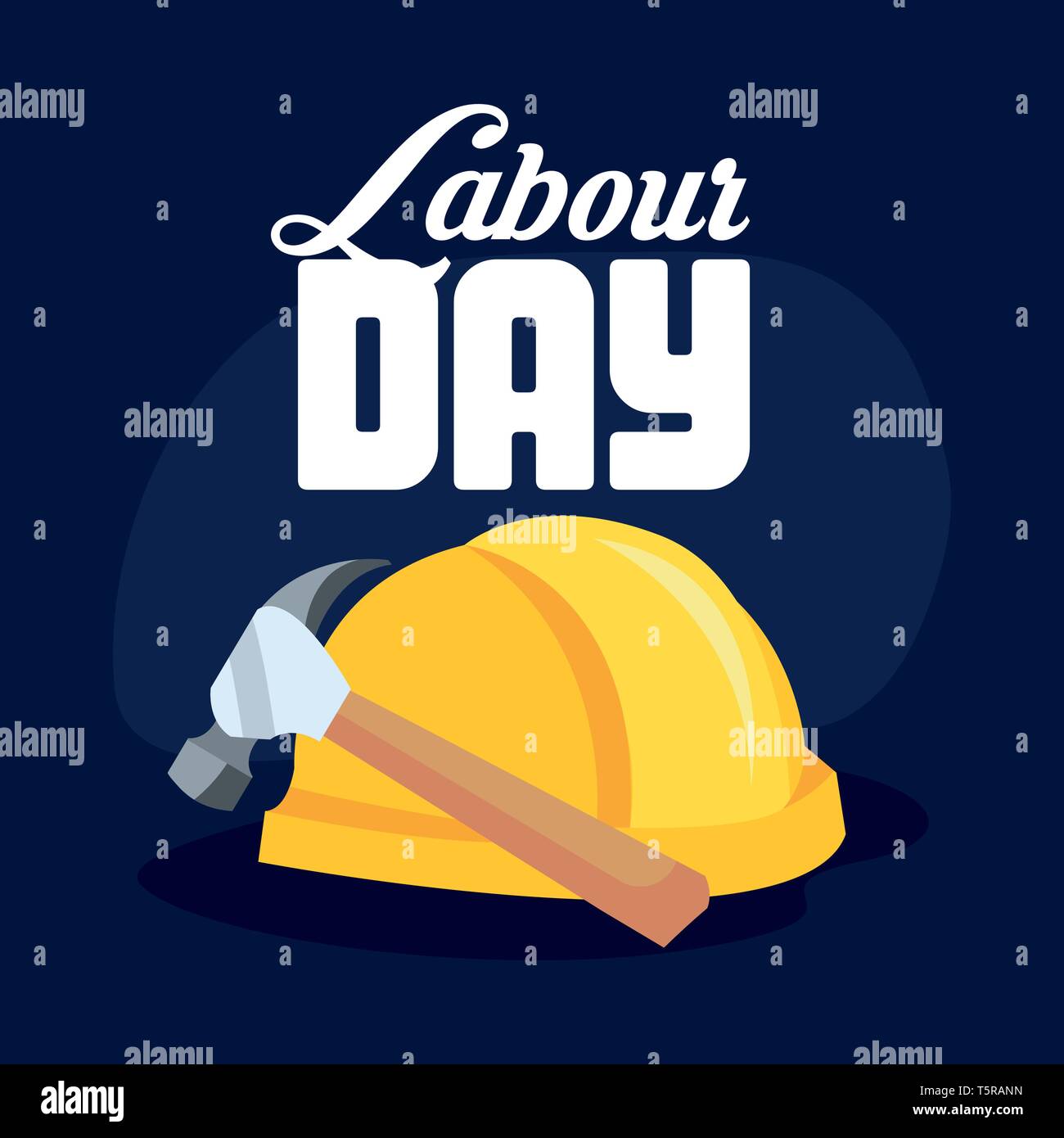helmet gear hammer tools vector illustration design Stock Vector Image ...