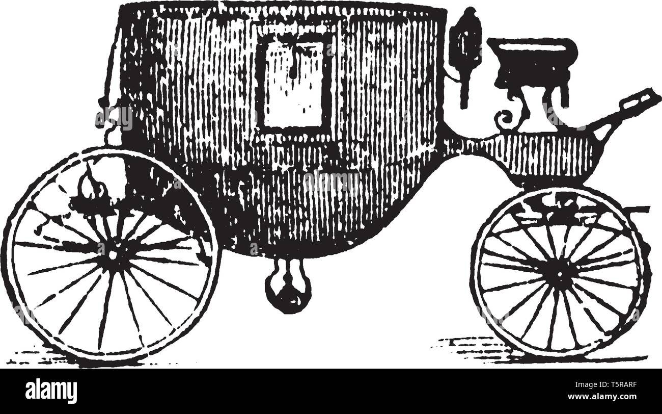 Coach 1870s which is Horse drawn coach of the 1870s, vintage line ...