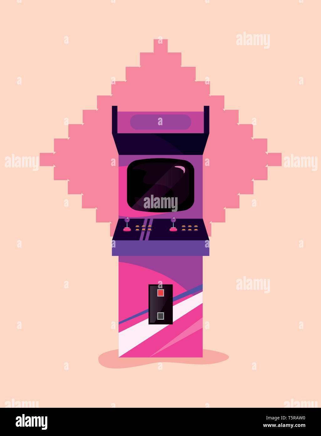 arcade machine video game retro vector illustration design Stock Vector ...