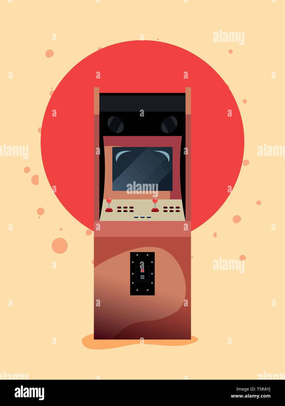 arcade machine video game retro vector illustration design Stock Vector ...