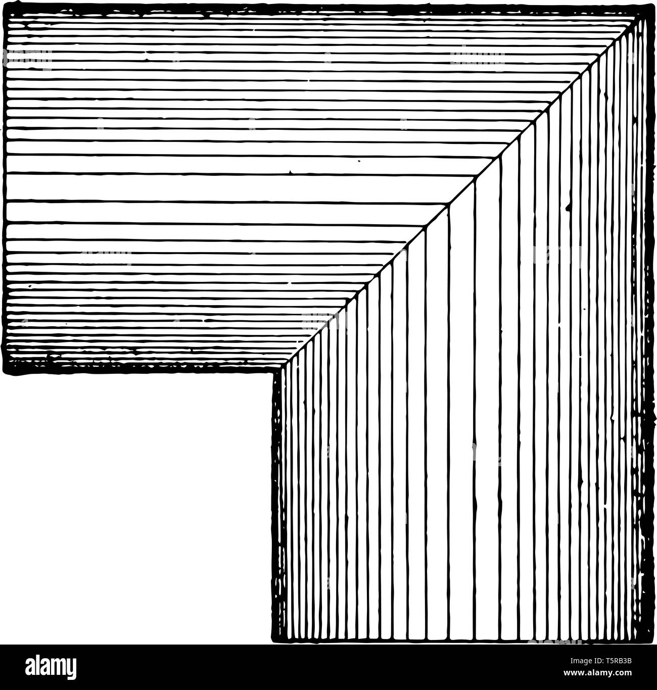 The sample of the intersection of the same diameter of two cylinders. L ...
