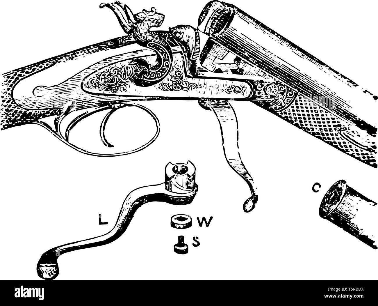 Engraving Gun Stock Vector Images - Alamy