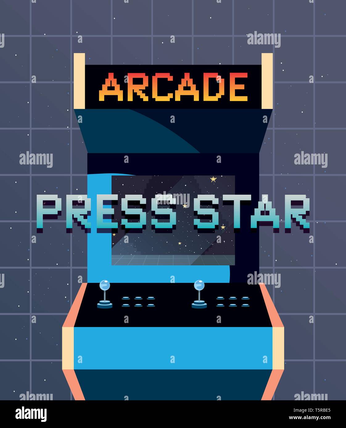 arcade machine video game retro vector illustration design Stock Vector ...