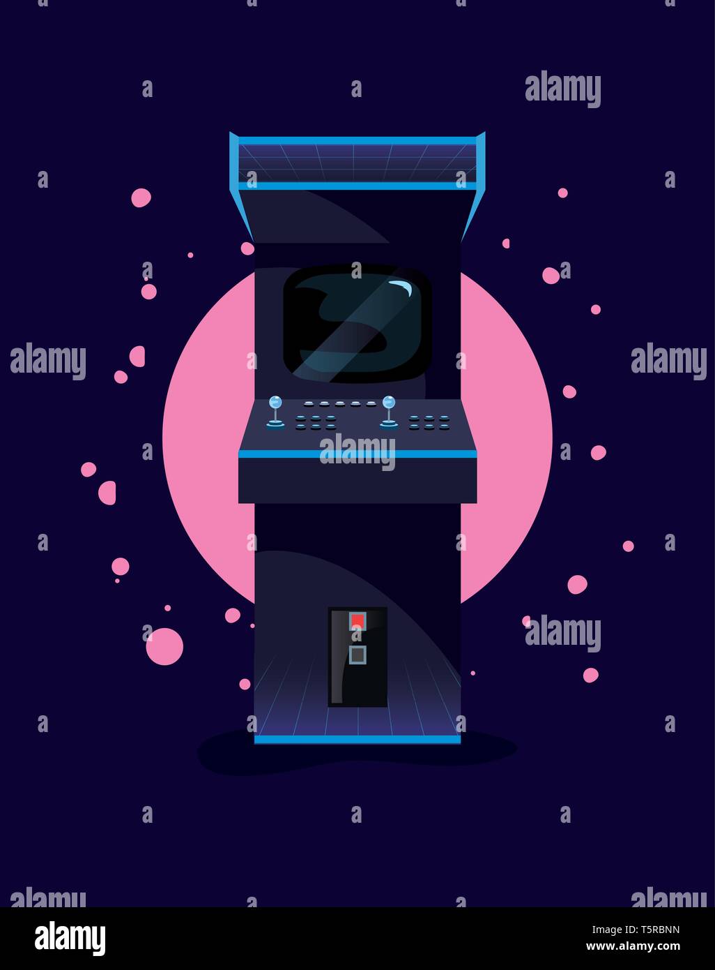 arcade machine video game retro vector illustration design Stock Vector ...