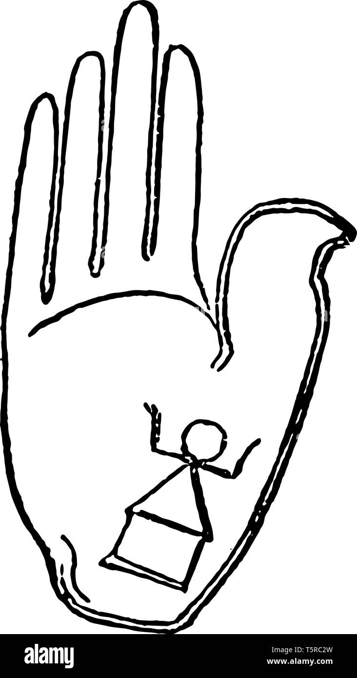 Line art hand in Black and White Stock Photos & Images - Alamy