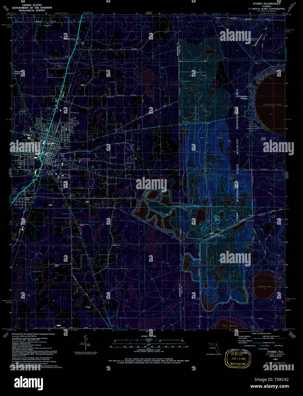 Starke florida map hi-res stock photography and images - Alamy