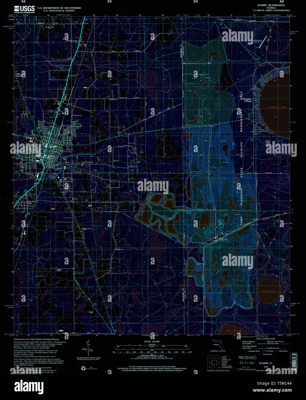 Starke florida map hi-res stock photography and images - Alamy