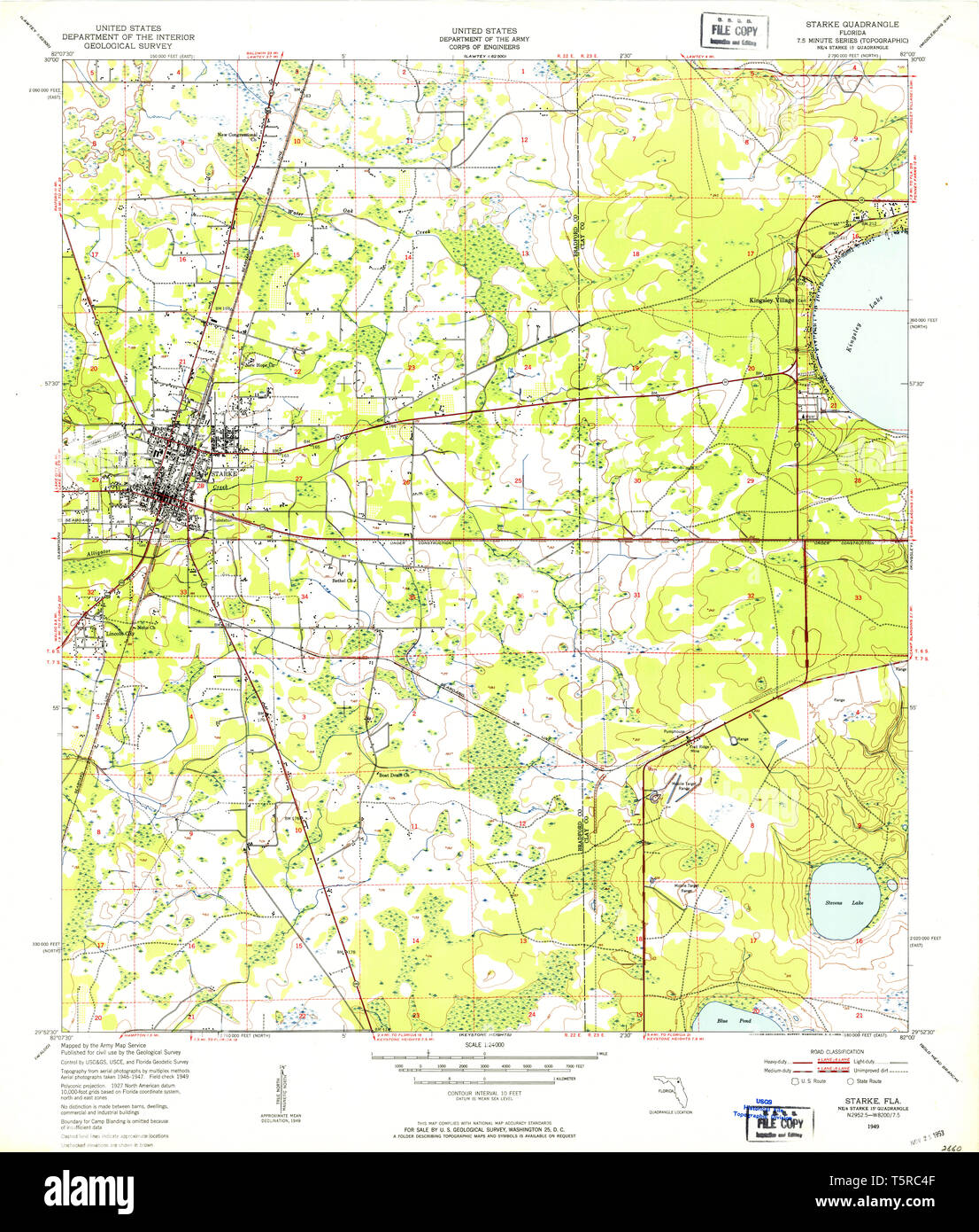 Starke florida map hi-res stock photography and images - Alamy