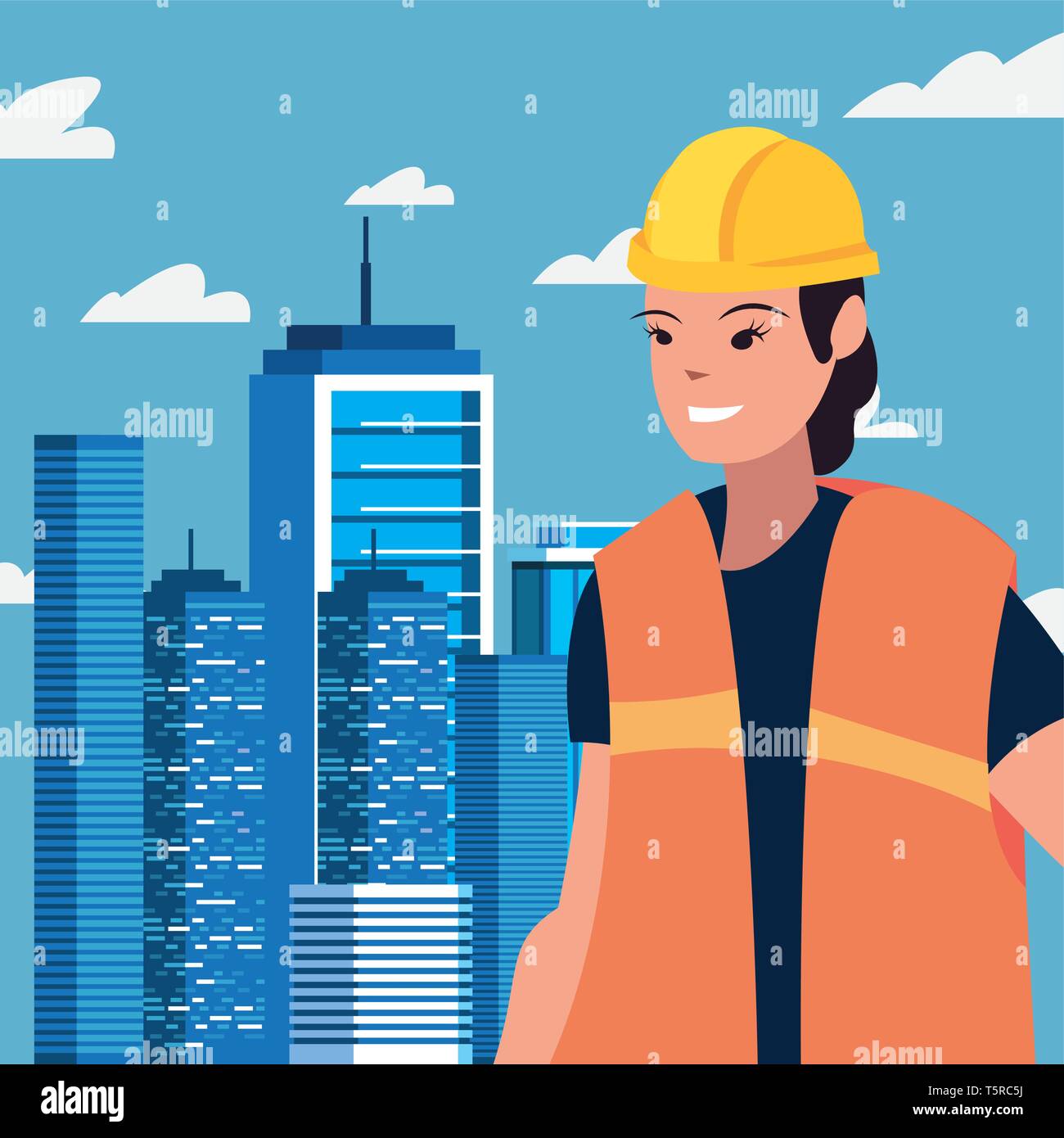 worker woman employee labour day vector illustration Stock Vector Image ...