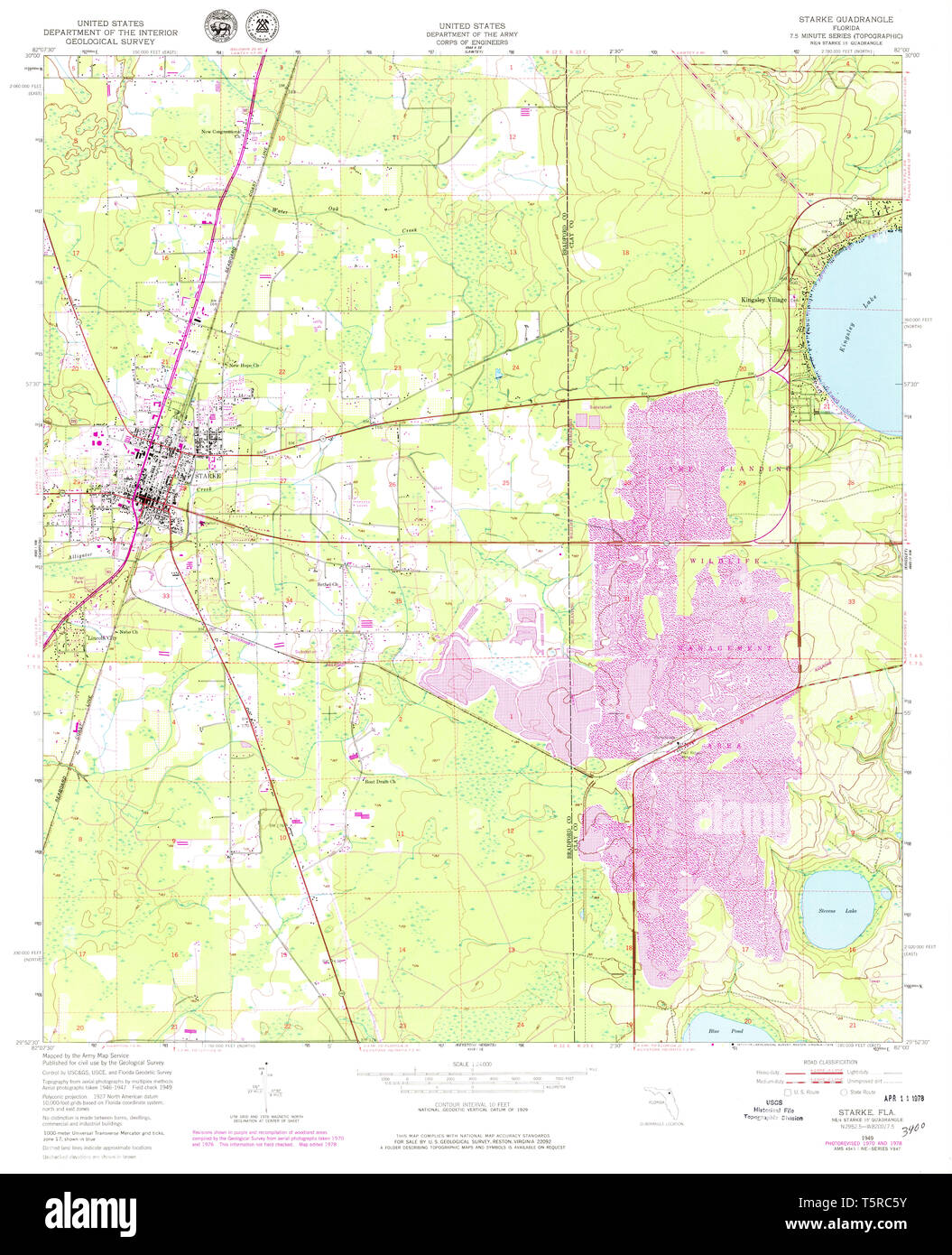 Starke florida map hi-res stock photography and images - Alamy
