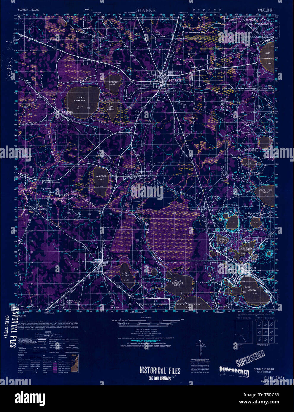 Starke florida map hi-res stock photography and images - Alamy