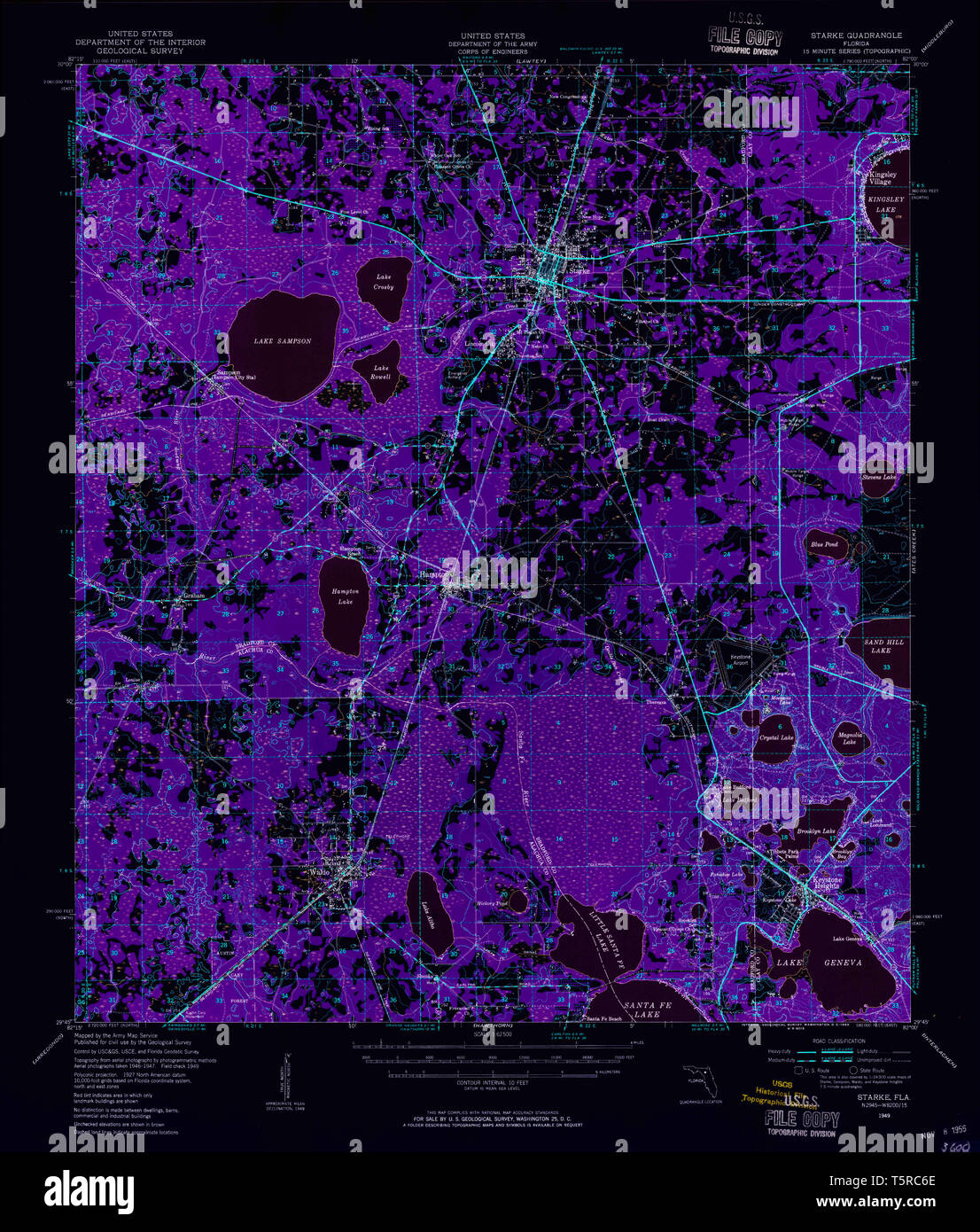 Starke florida map hi-res stock photography and images - Alamy