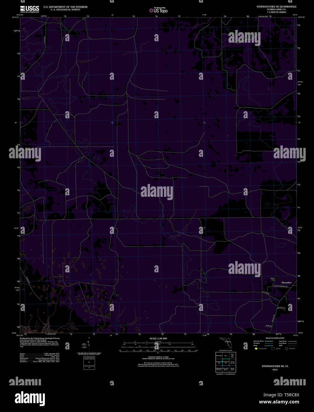 Map of steinhatchee hi-res stock photography and images - Alamy