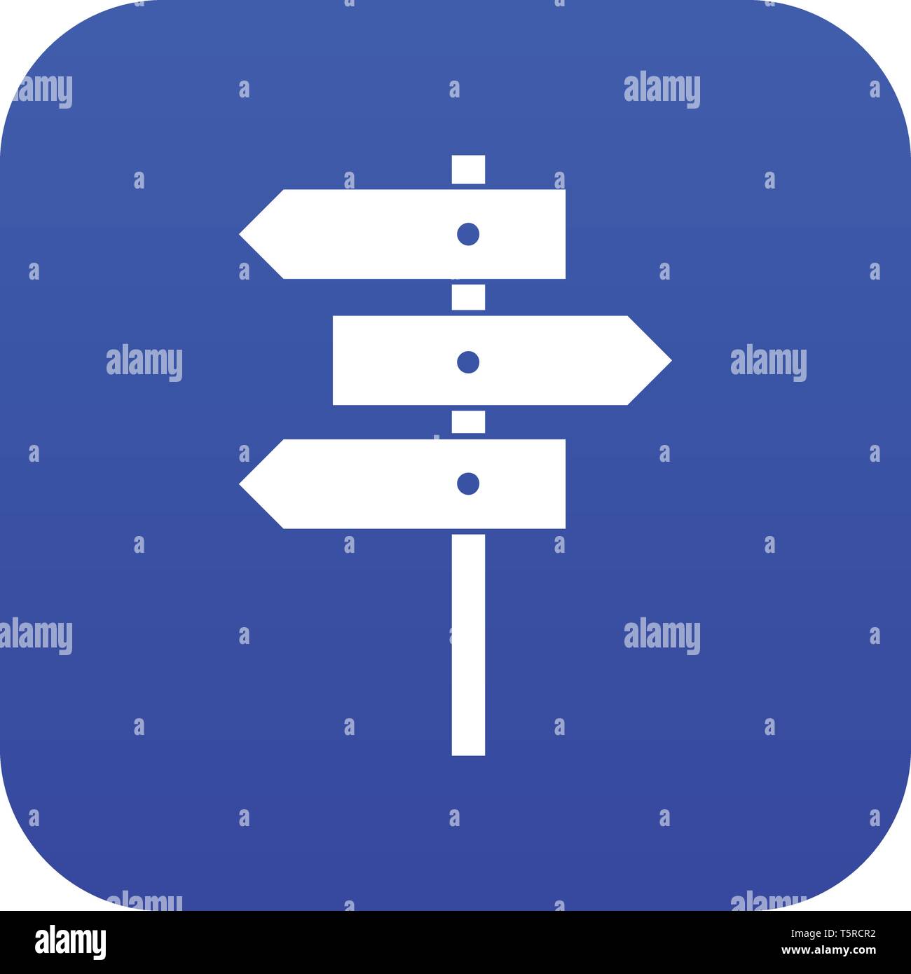 Direction signs icon digital blue Stock Vector Image & Art - Alamy