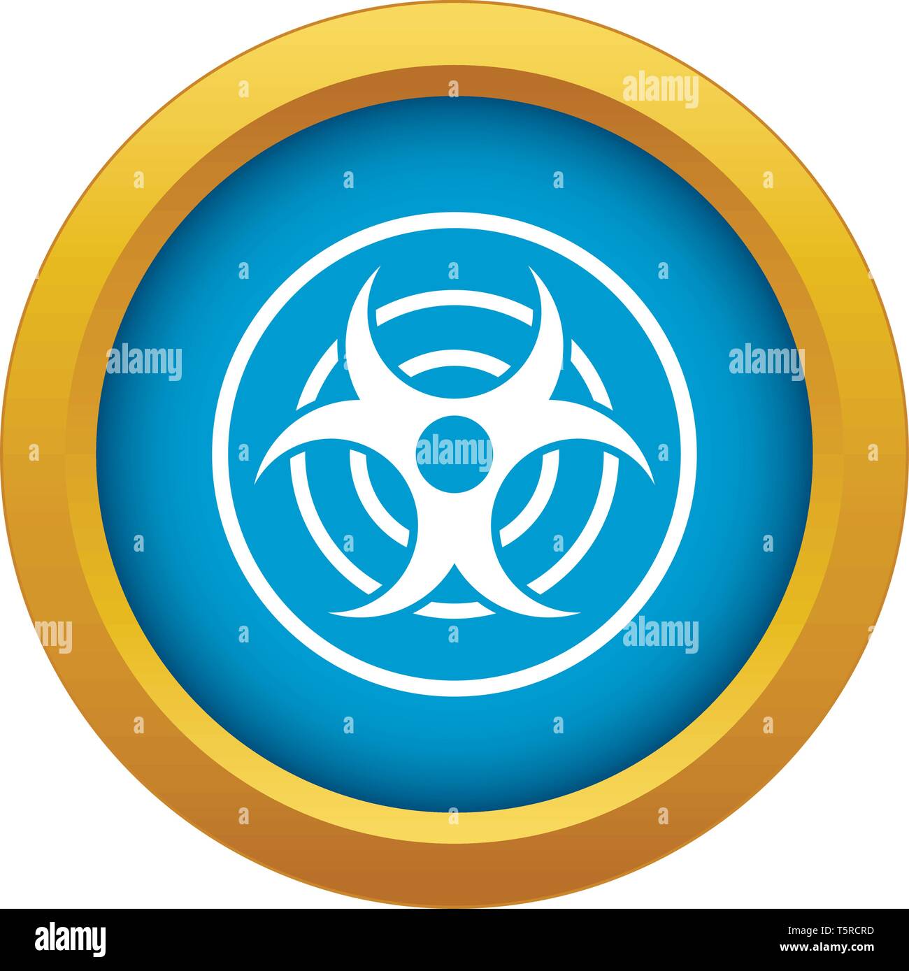 Sign of biological threat icon blue vector isolated Stock Vector Image ...