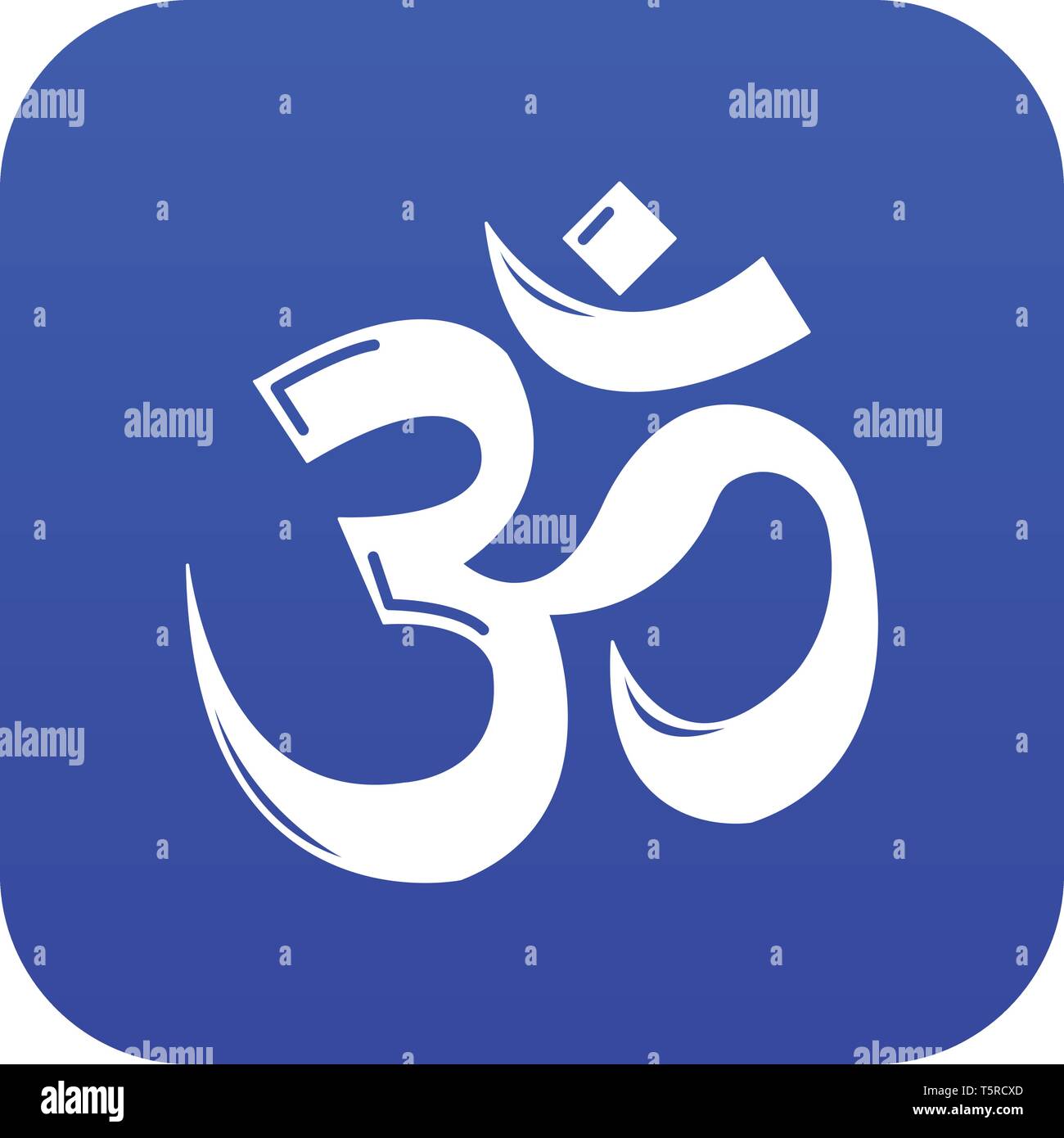Om symbol hinduism icon blue vector Stock Vector Image & Art - Alamy