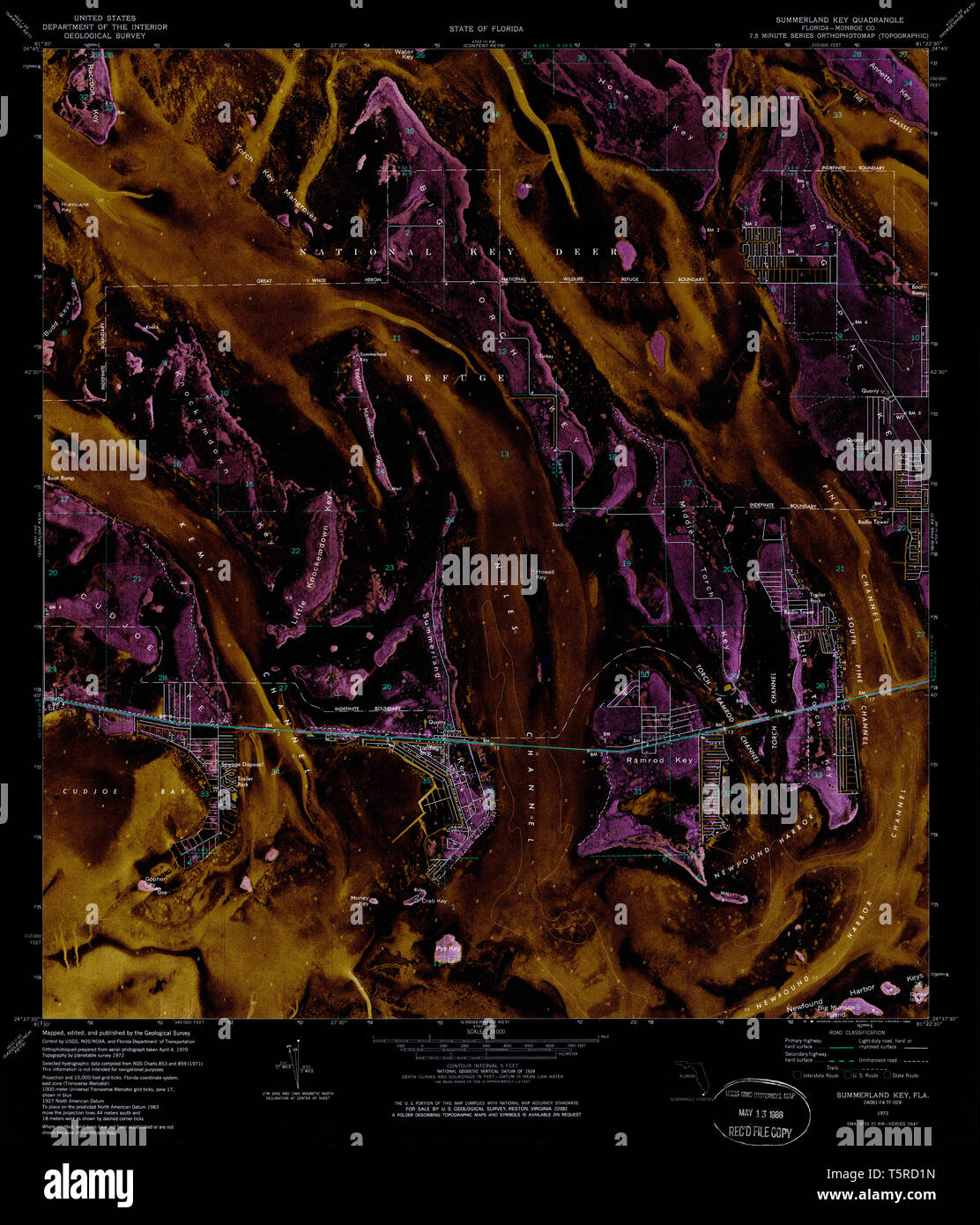 Map of summerland hi-res stock photography and images - Alamy