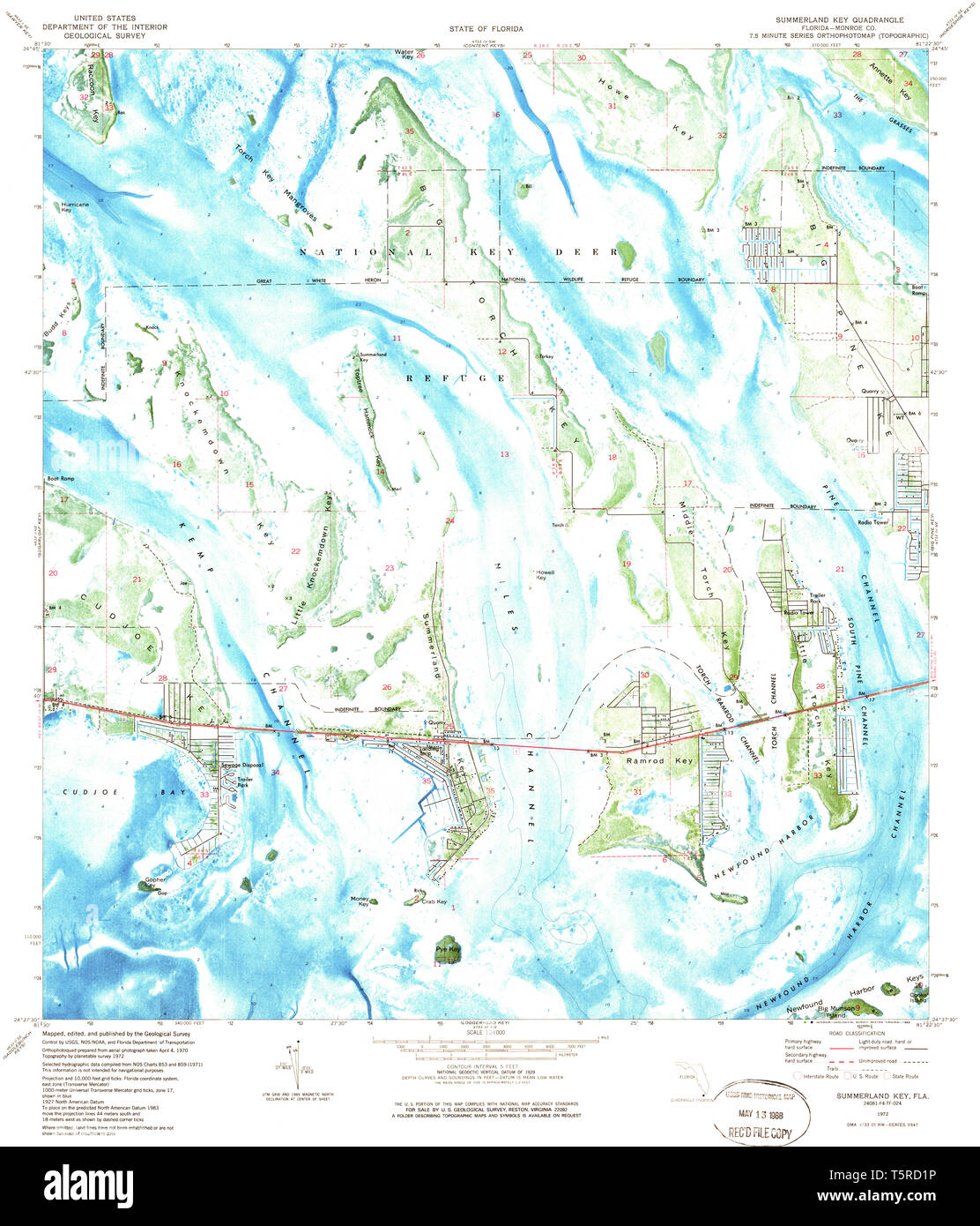 Map of summerland hi-res stock photography and images - Alamy