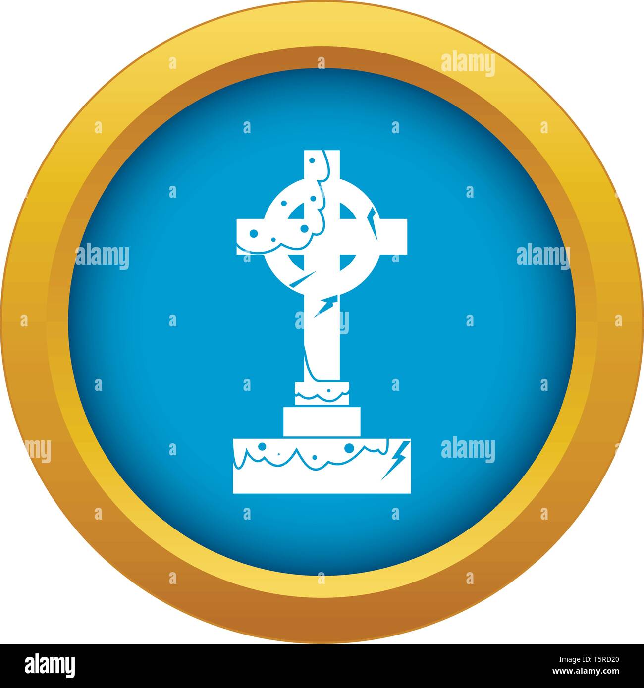 Irish celtic cross icon blue vector isolated Stock Vector Image & Art ...