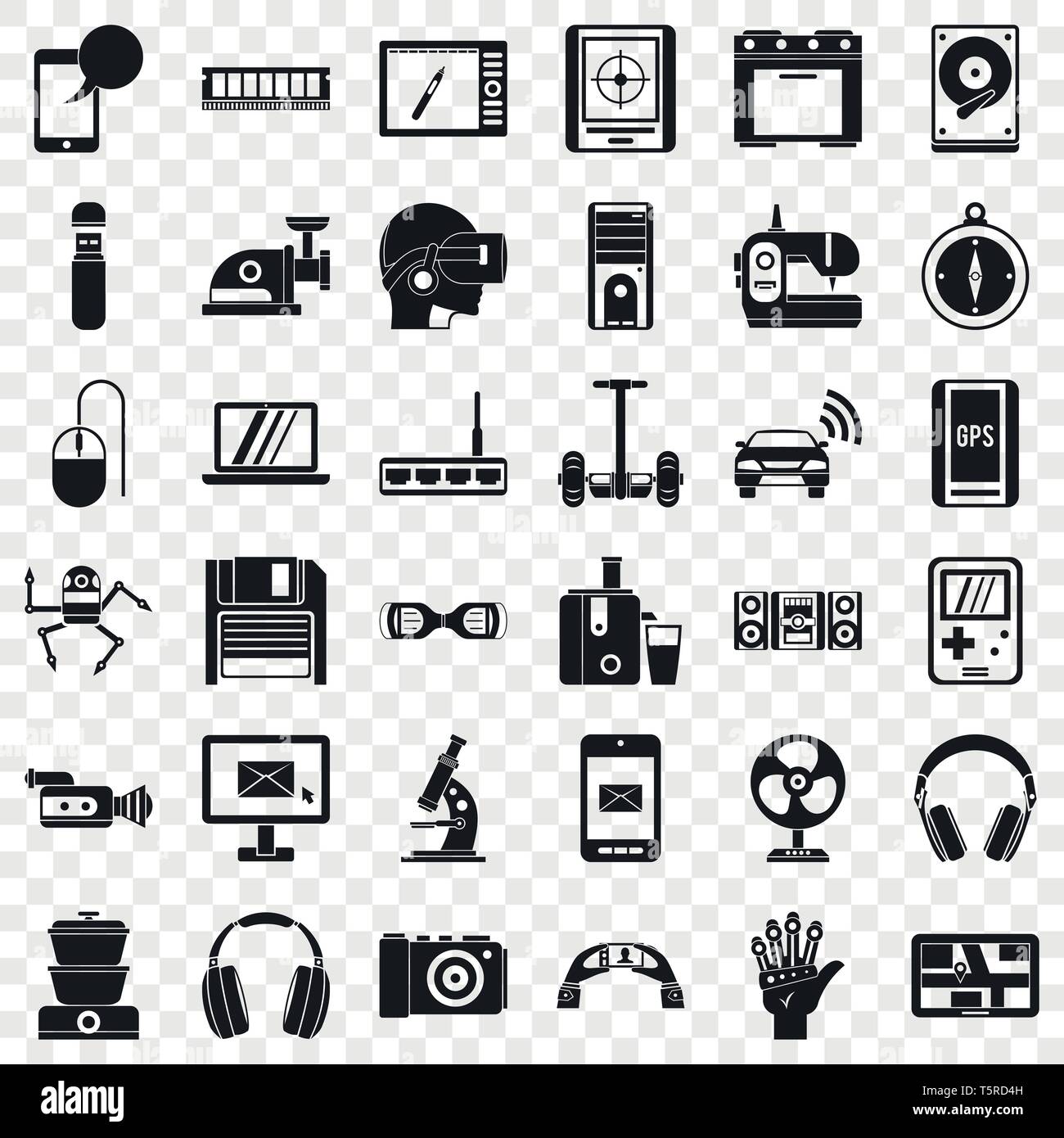 Modern device icons set, simple style Stock Vector Image & Art - Alamy