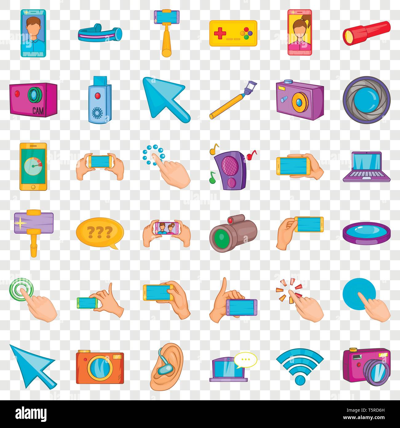 Working device icons set, cartoon style Stock Vector Image & Art - Alamy