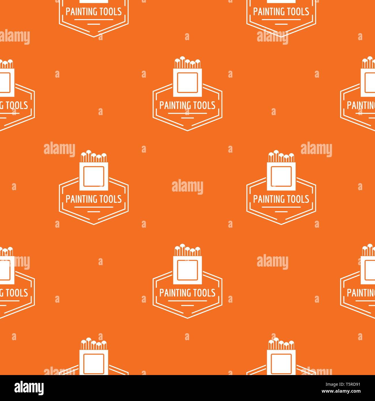 Painting tool pattern vector orange Stock Vector Image & Art - Alamy