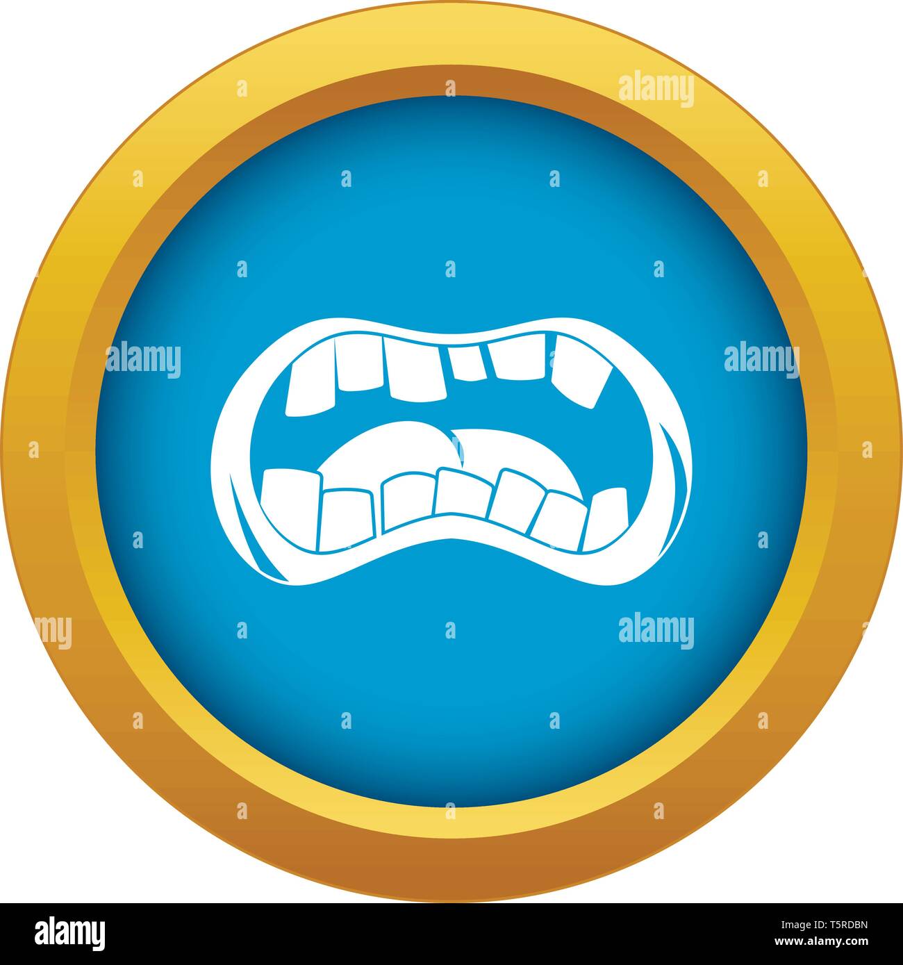 Zombie mouth icon blue vector isolated Stock Vector Image & Art - Alamy
