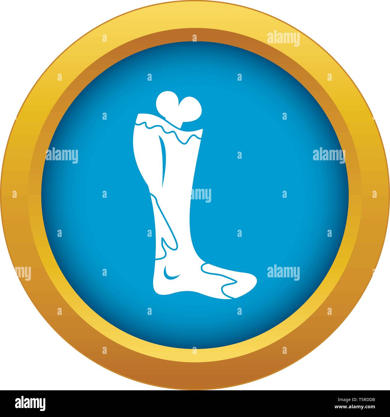 Zombie leg icon blue vector isolated Stock Vector Image & Art - Alamy