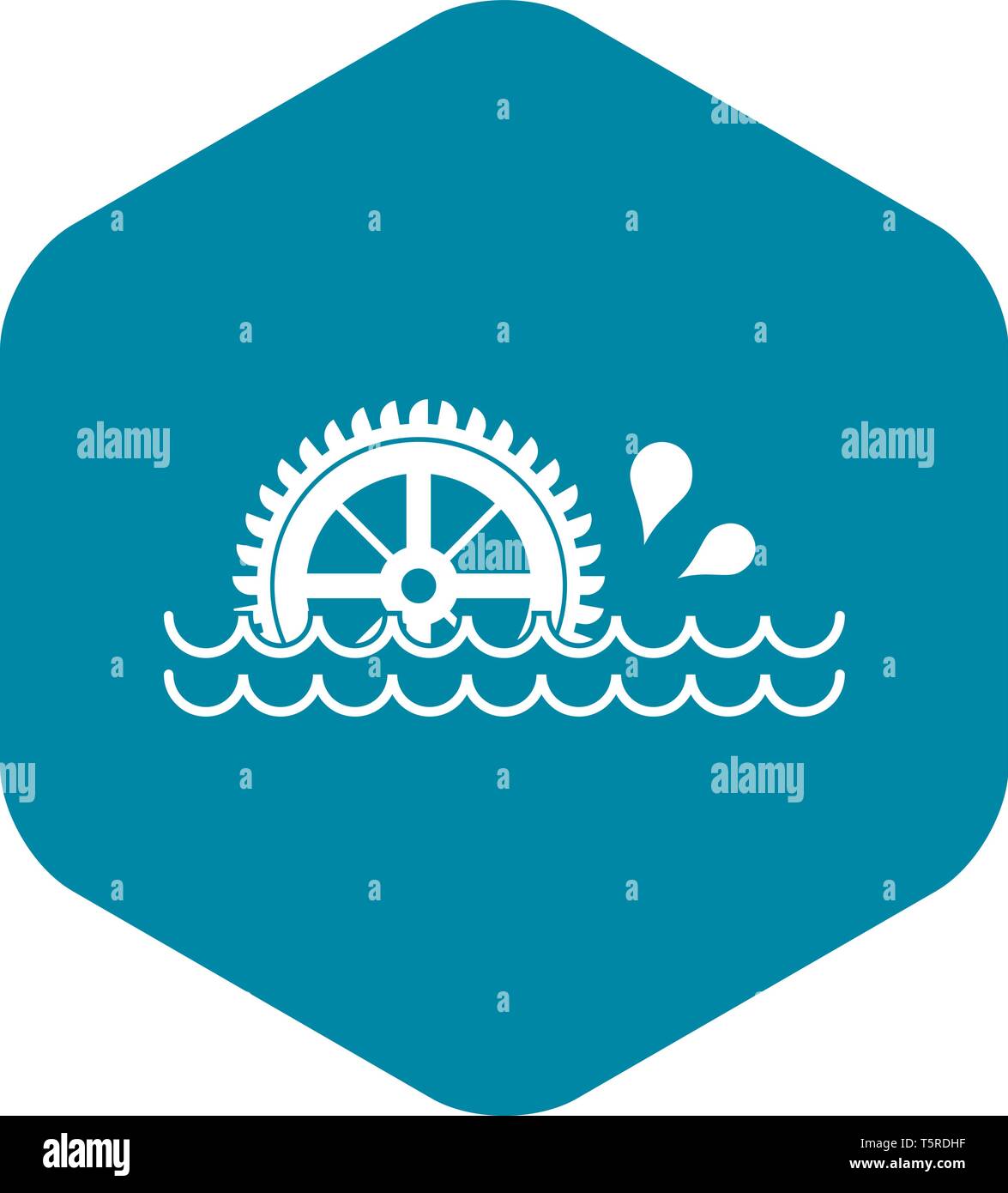 Waterwheel icon, simple style Stock Vector Image & Art - Alamy
