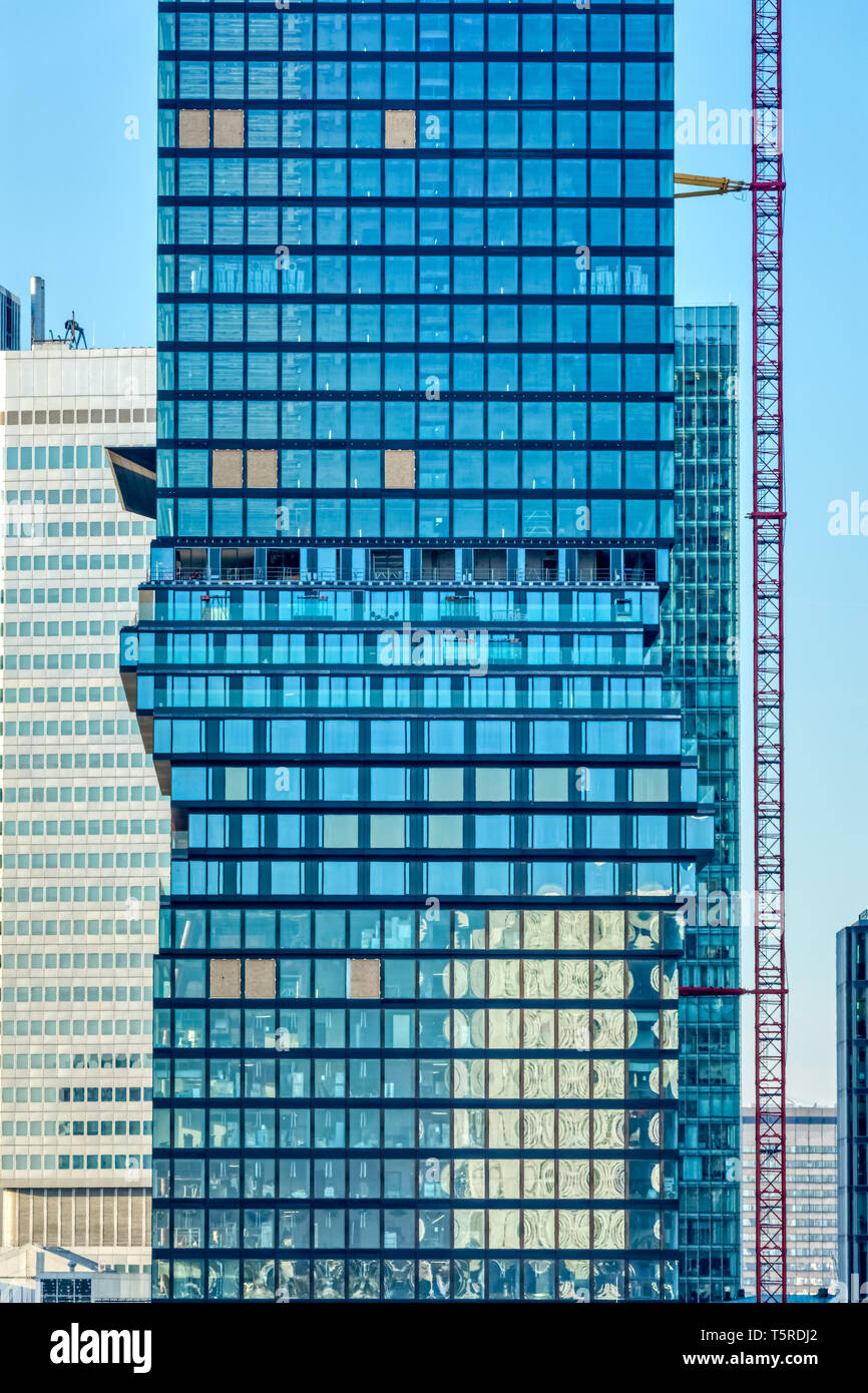 Frankfurt modern architecture skyscraper floors detail view Stock Photo ...