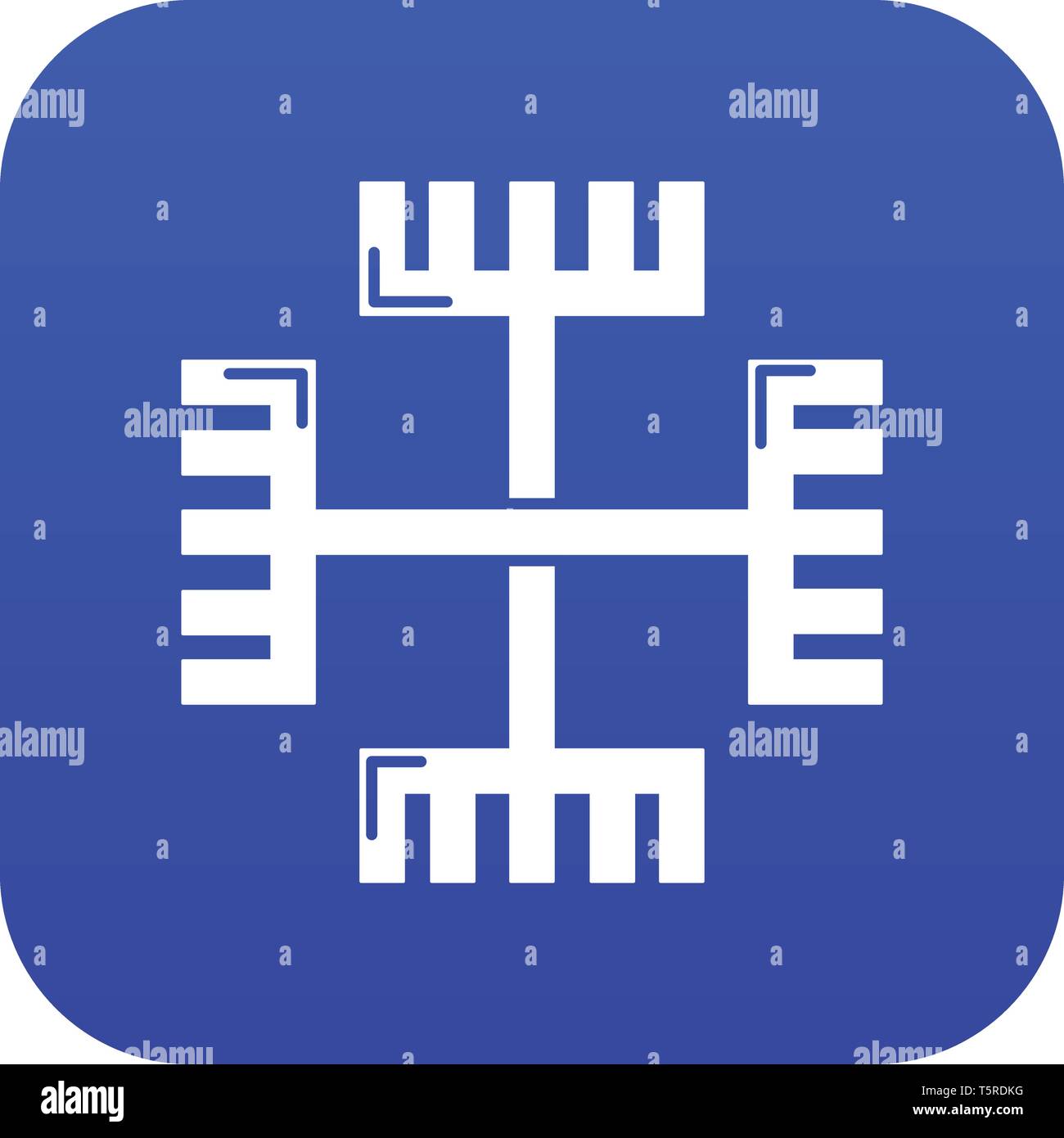 Pagan ancient symbol icon blue vector Stock Vector Image & Art - Alamy