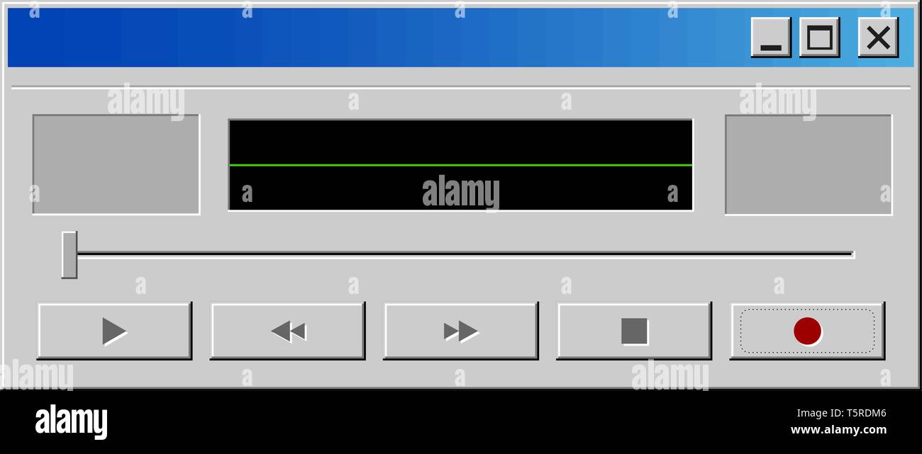 Old voice and sound recorder window mockup for mobile apps, sites and ...
