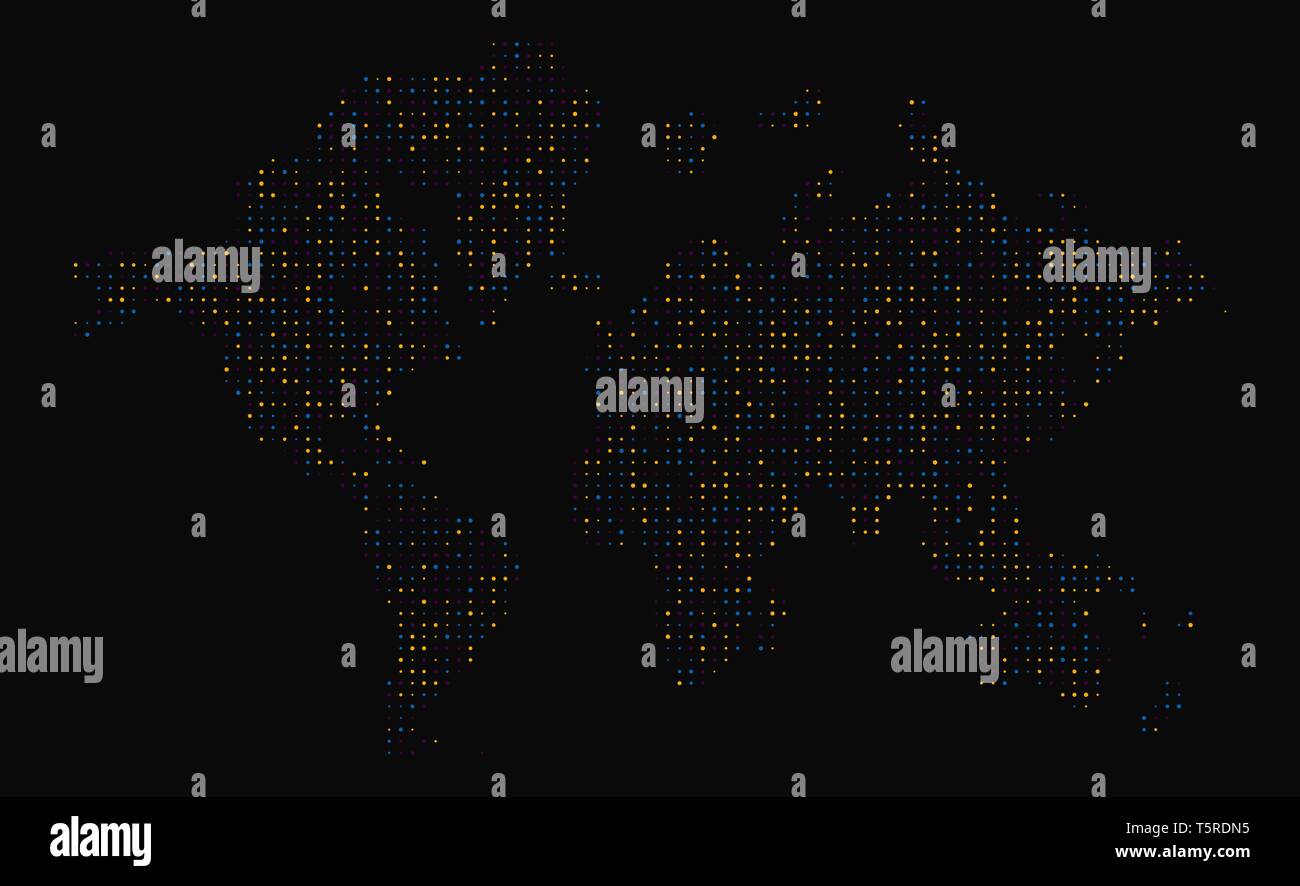 Dotted world map hi-res stock photography and images - Alamy