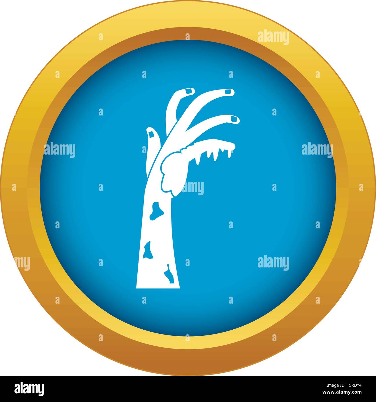 Zombie hand icon blue vector isolated Stock Vector Image & Art - Alamy