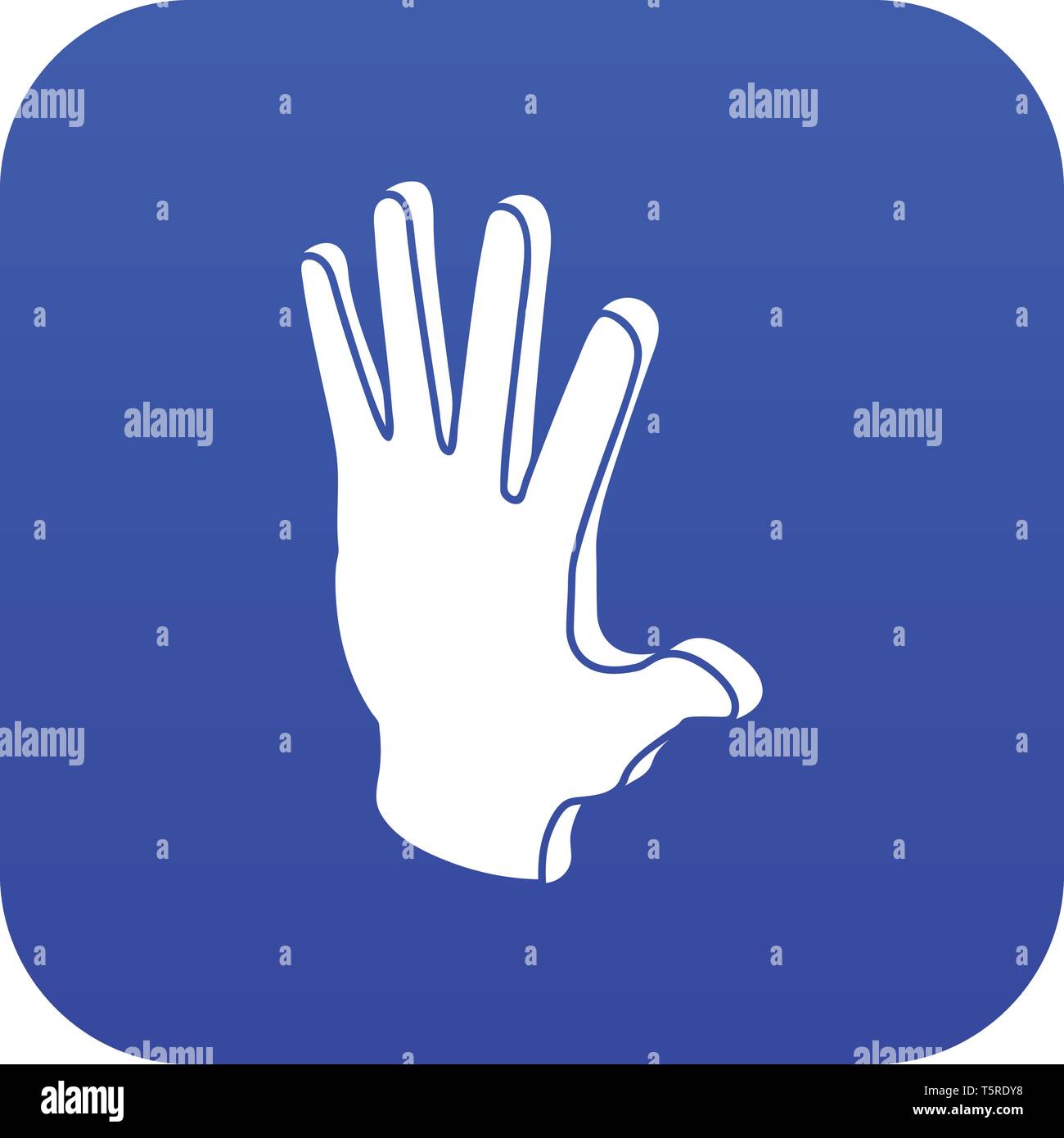 Election greeting hand icon blue vector Stock Vector Image & Art - Alamy