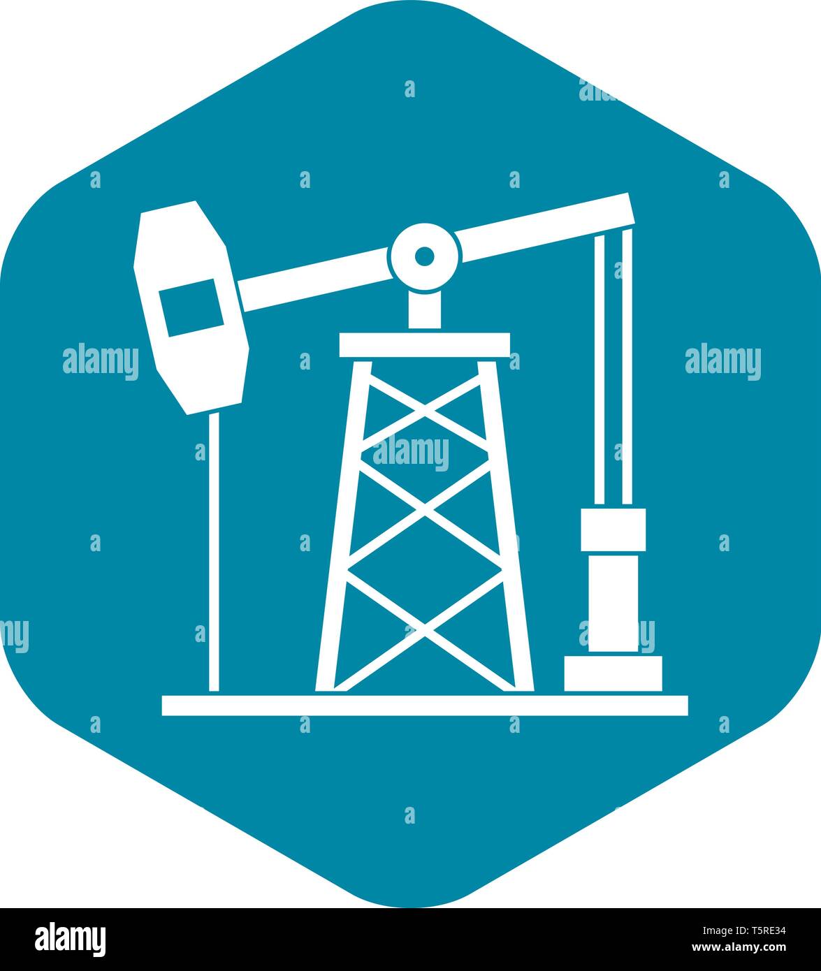 Oil derrick icon, simple style Stock Vector Image & Art - Alamy