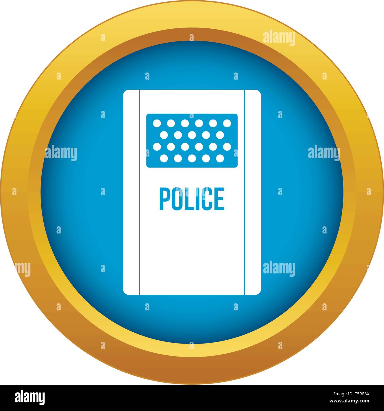 Riot shield icon blue vector isolated Stock Vector Image & Art - Alamy