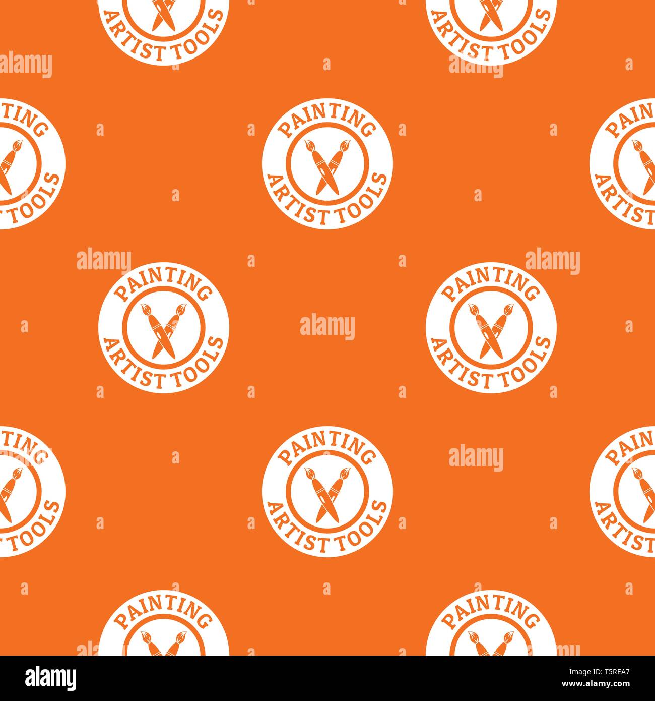 Painting tool brush pattern vector orange Stock Vector Image & Art - Alamy