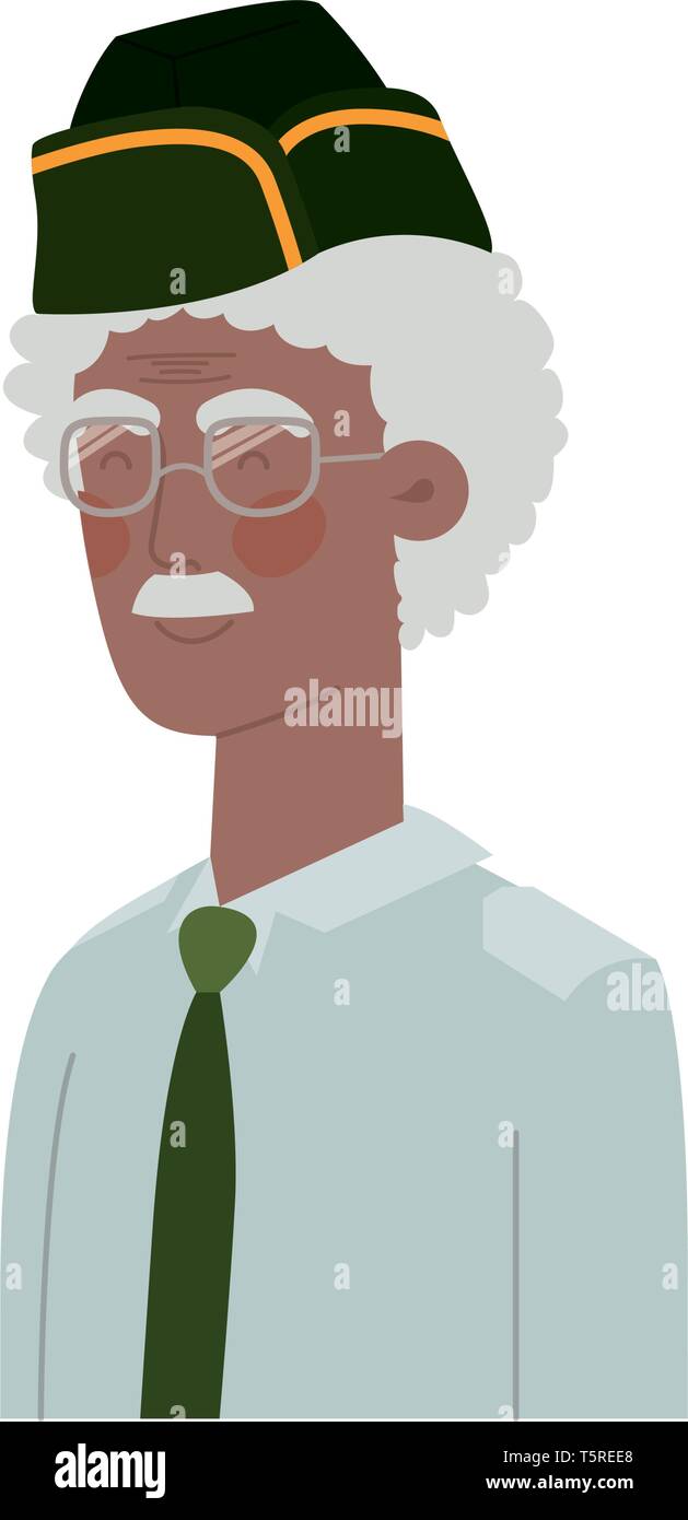 veteran war old man avatar character Stock Vector Image & Art - Alamy