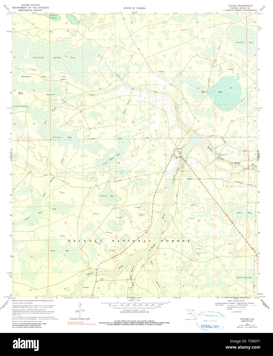 Taylor florida map hi-res stock photography and images - Alamy