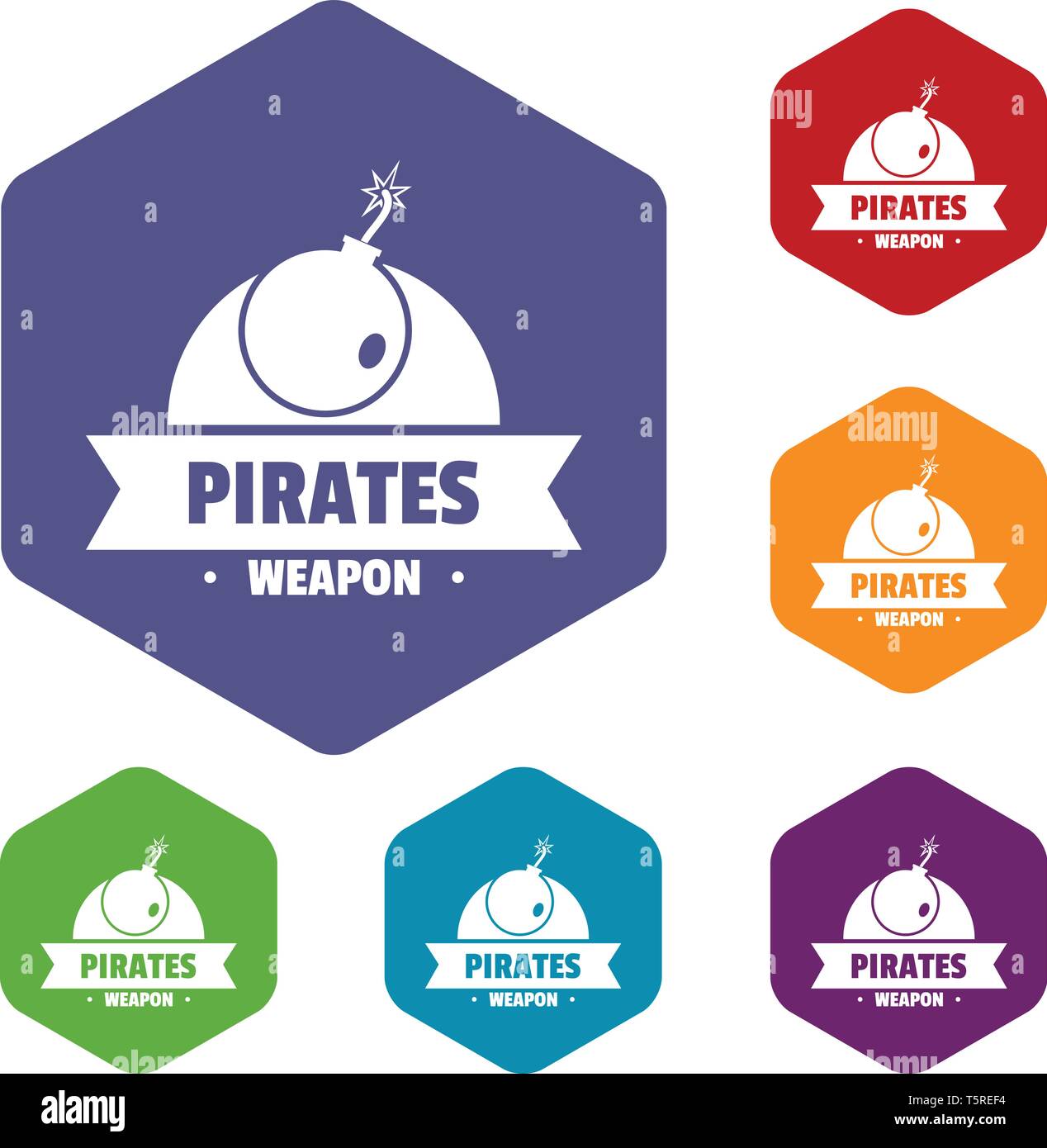 Pirate bomb icons vector hexahedron Stock Vector Image & Art - Alamy
