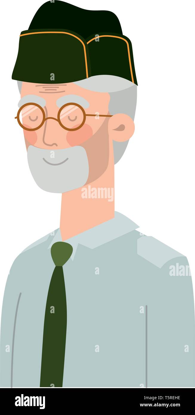 veteran war old man avatar character Stock Vector Image & Art - Alamy