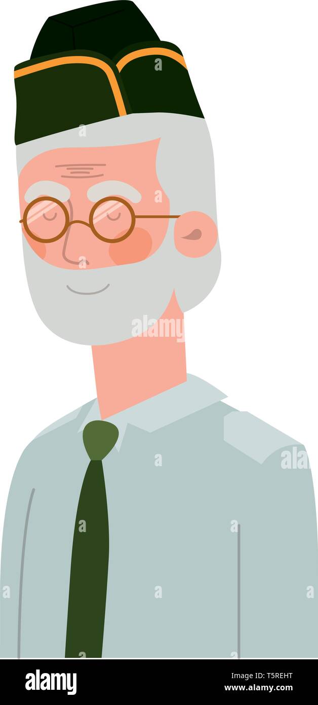 veteran war old man avatar character Stock Vector Image & Art - Alamy