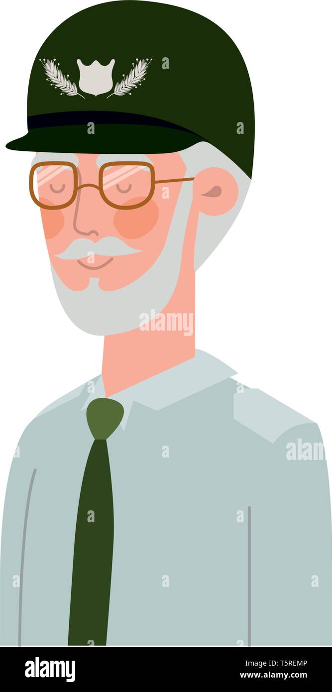 veteran war old man avatar character Stock Vector Image & Art - Alamy